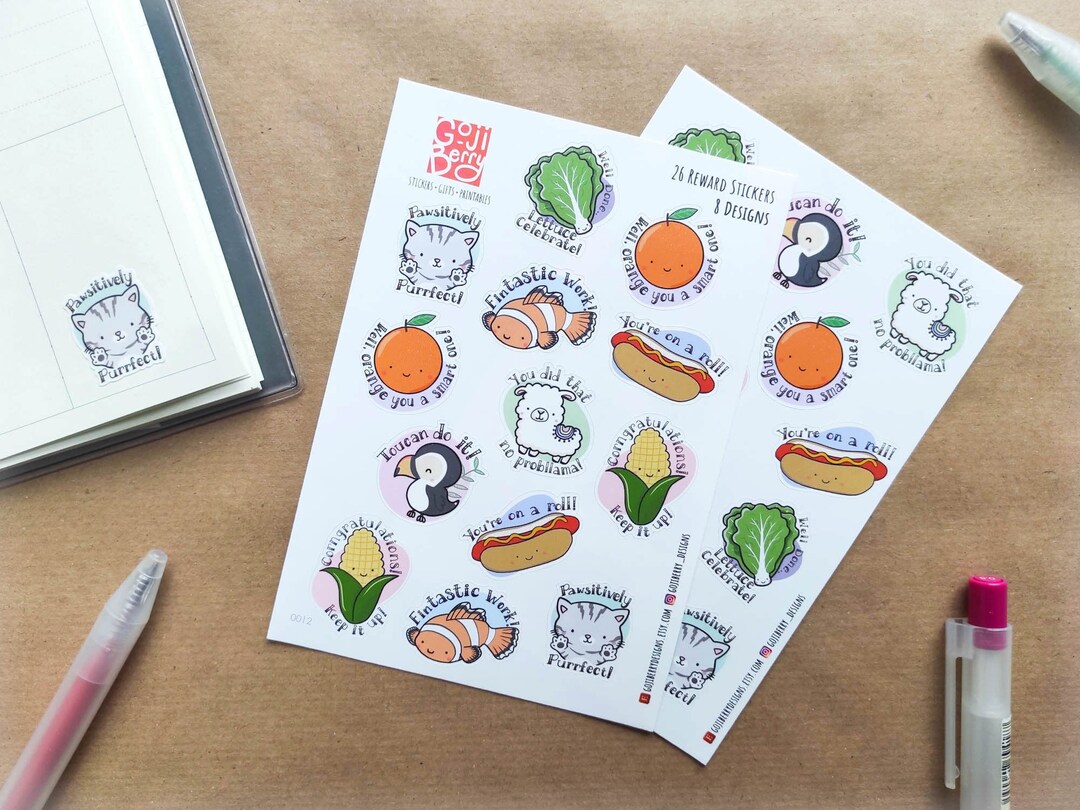 Punny Teacher Sticker Sheets, Reward Stickers No.2, Stickers for ...