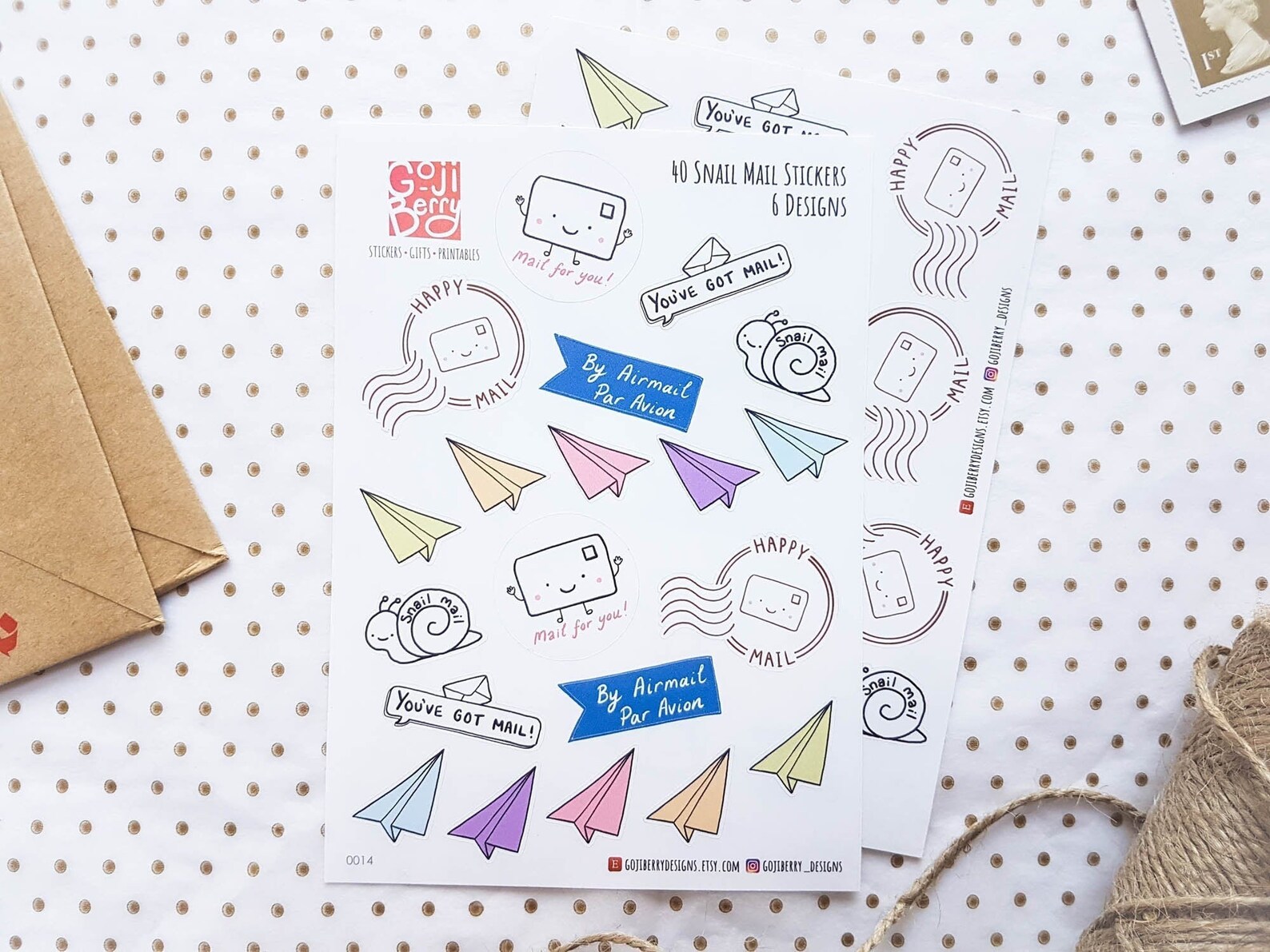 Snail Mail Stickers Pen Pal Sticker Paper Plane Sticker | Etsy