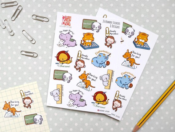 Wild Animals Classroom Jungle Reward Stickers No.8 pack of - Etsy