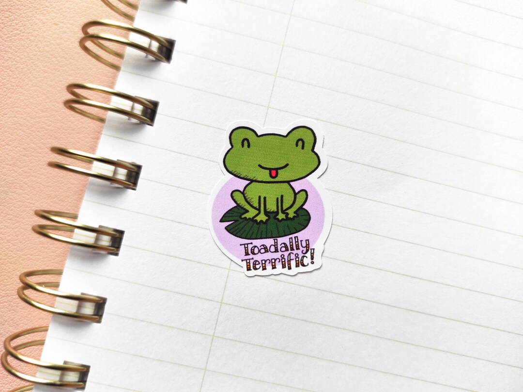 Toadally Terrific Stickers X 30, Cute Frog Sticker Set - Etsy
