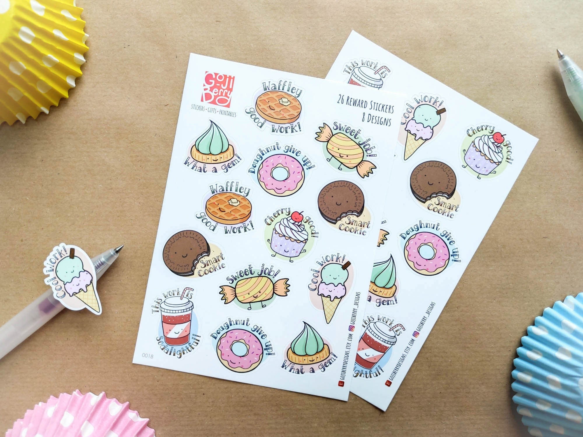 Teacher Stickers Candy Theme Reward Stickers No.4 Sweet | Etsy UK