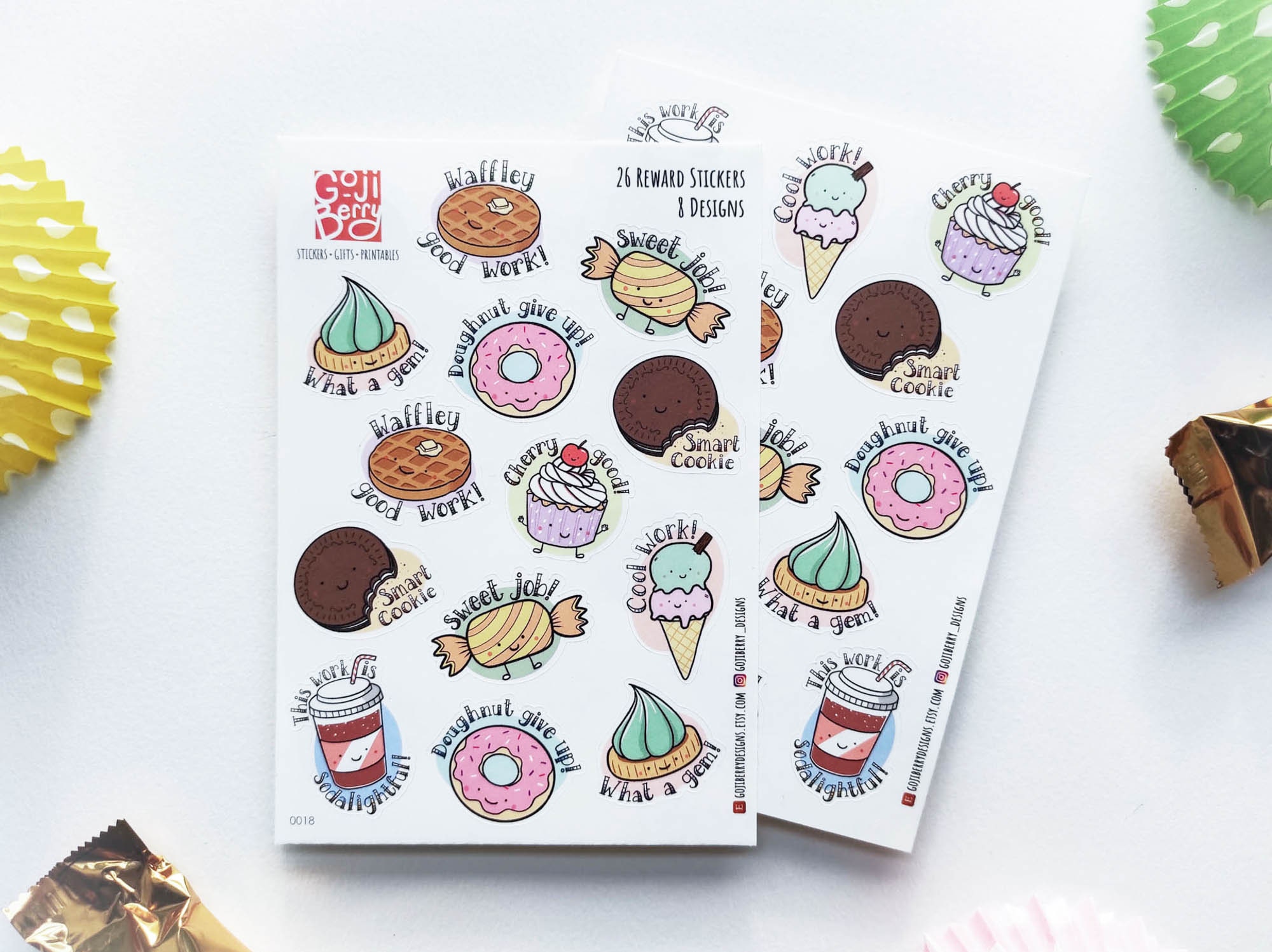 Teacher Stickers Candy Theme Reward Stickers No.4 Sweet - Etsy UK