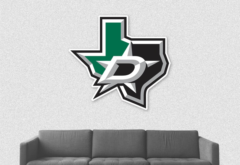 Dallas Stars Sticker Decal Vinyl SIZES WALL Decor Peel and Stickmural ...
