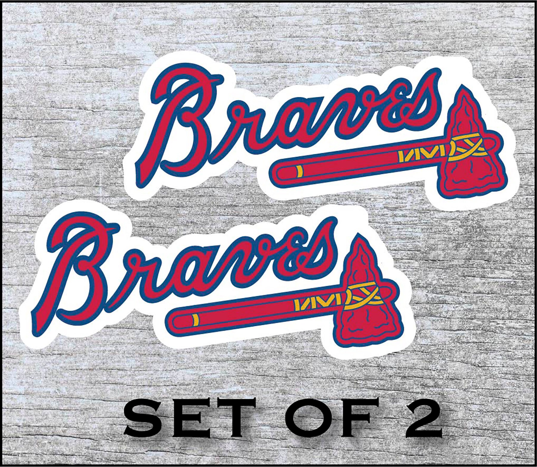 Atlanta Braves Sticker Decal Vinyl 12, 17, 20 Cornhole Car TruckAny ...