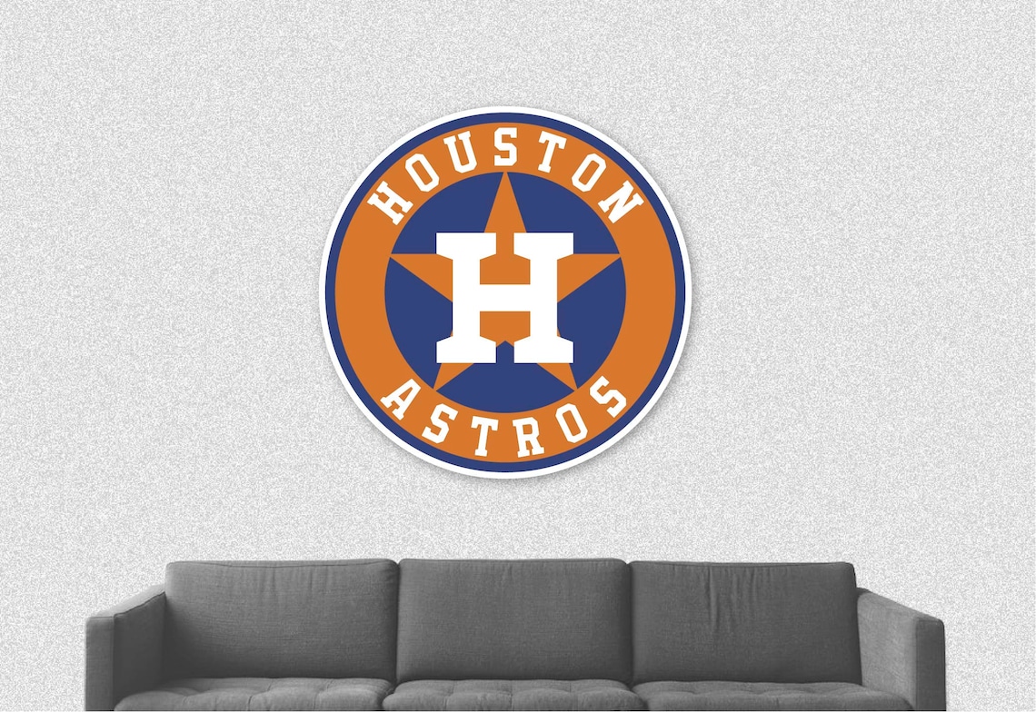 Houston Astros Sticker Decal Vinyl SIZES WALL Decor Peel and Stickmural ...