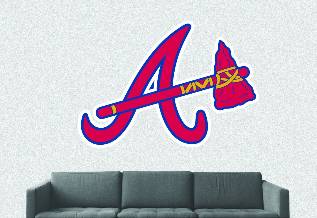 Atlanta Braves Sticker Decal Vinyl SIZES WALL Decor Peel and Stickmural ...
