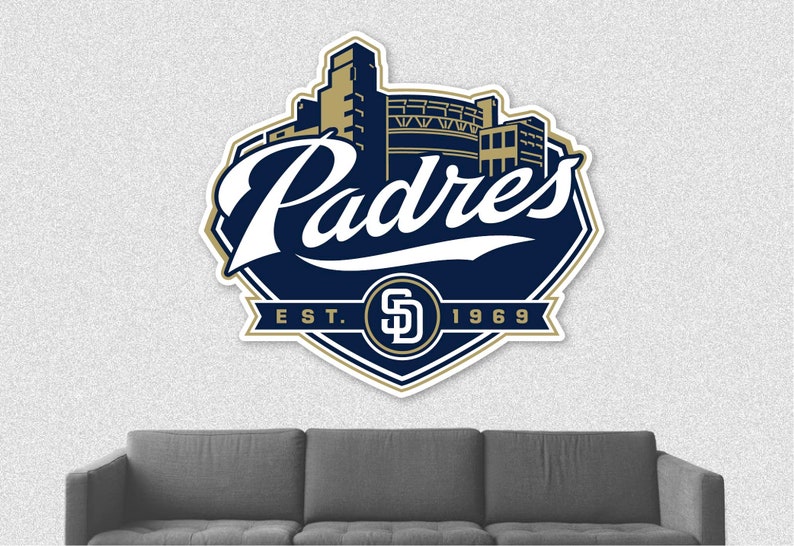San Diego Padres Sticker Decal Vinyl SIZES WALL Decor Peel and ...
