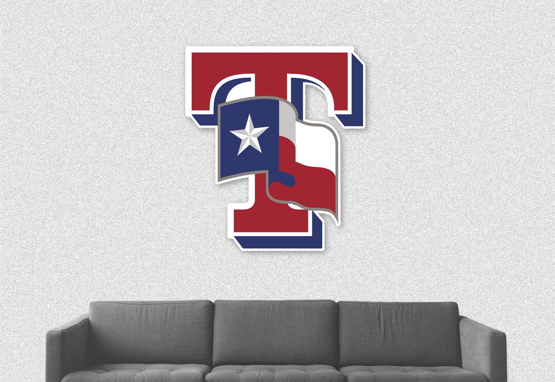 Texas Rangers Sticker Decal Vinyl SIZES WALL Decor Peel and Stickmural ...