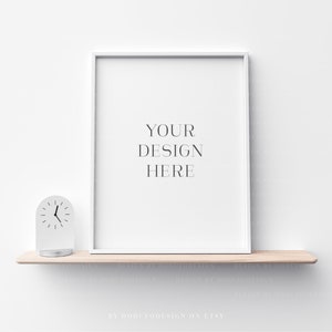 Letter Size Blank Photo Frame Mockup, Modern Poster Mockup, Minimalist ...