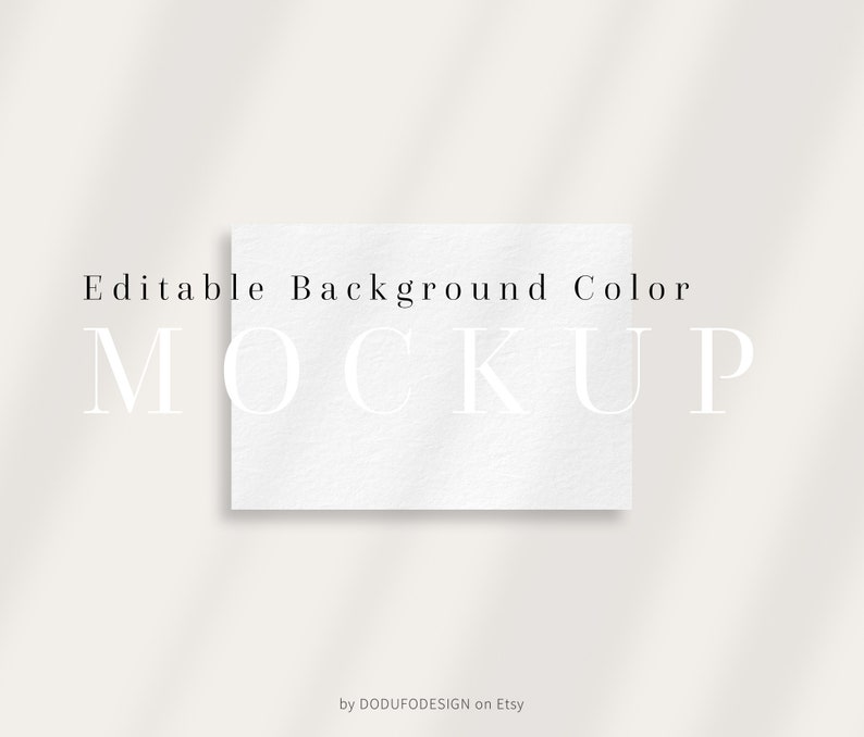 Neutral Card Mockup, 5x7 Invitation Template (PSD Smart Object) - Etsy