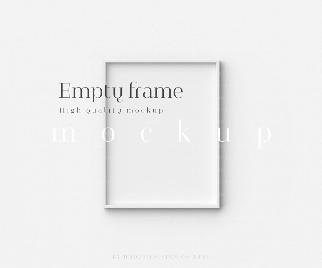 Letter Size Blank White Photo Frame Mockup, Modern Poster Mockup ...