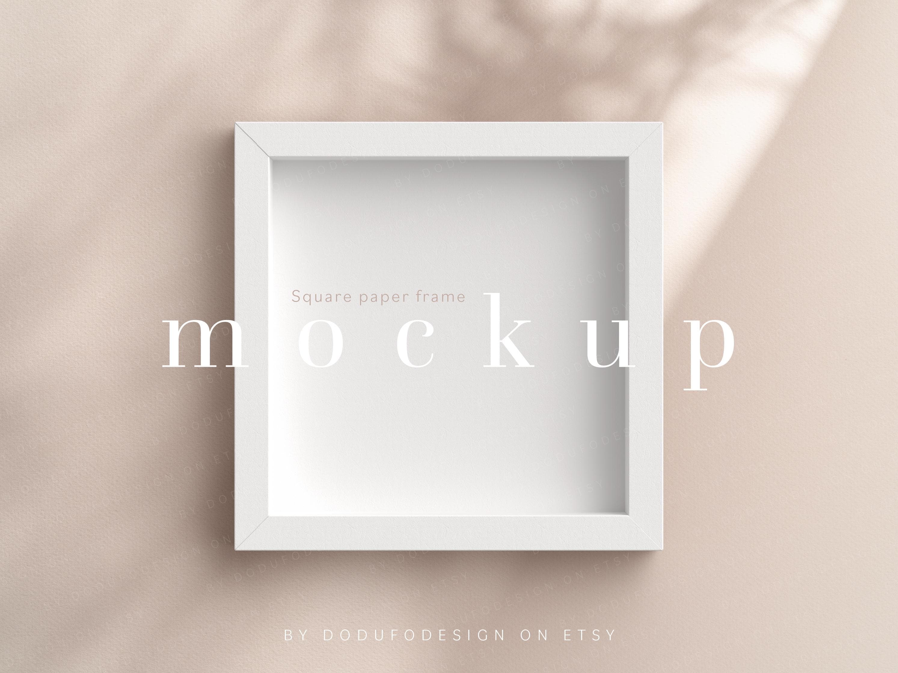 Square Shadowbox Frame Mockup, 8x8 9x9, PSD Smart Object (digital ...