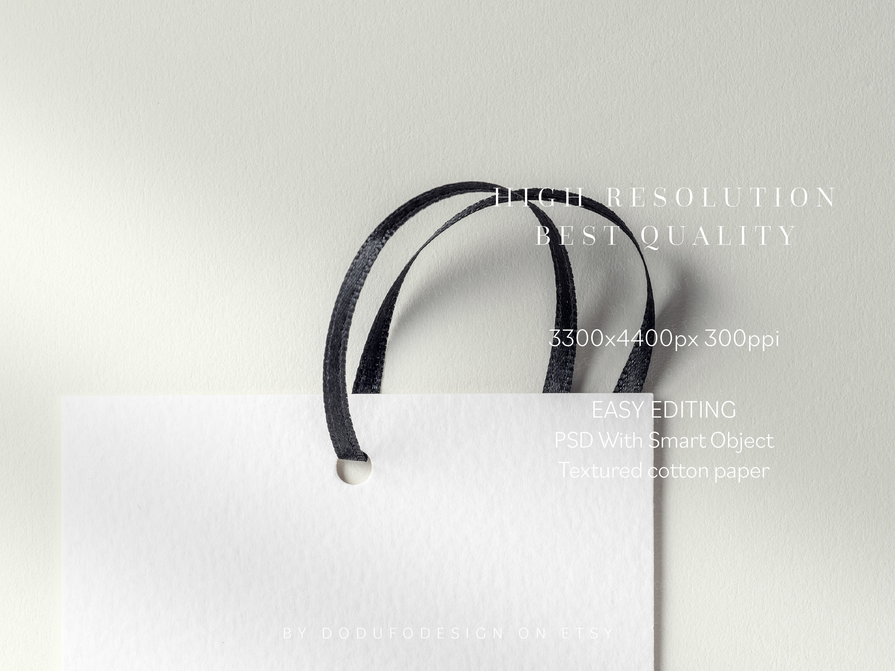 Minimal Square Gift Tag Mockup, Wedding Favor Tag Mockup, Hanging ...