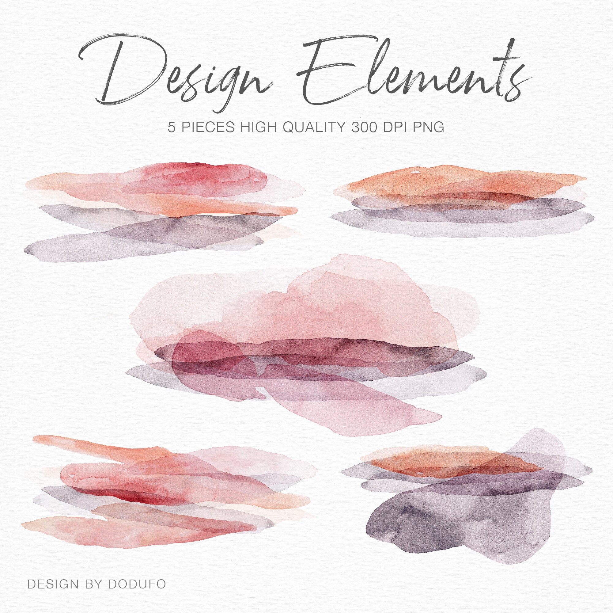 27 Watercolor Shapes Clipart Splashes Watercolor | Etsy