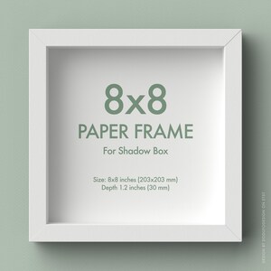 Shadow Box Frame 8x8 Inch SVG Template With Scoring Tool, Paper ...