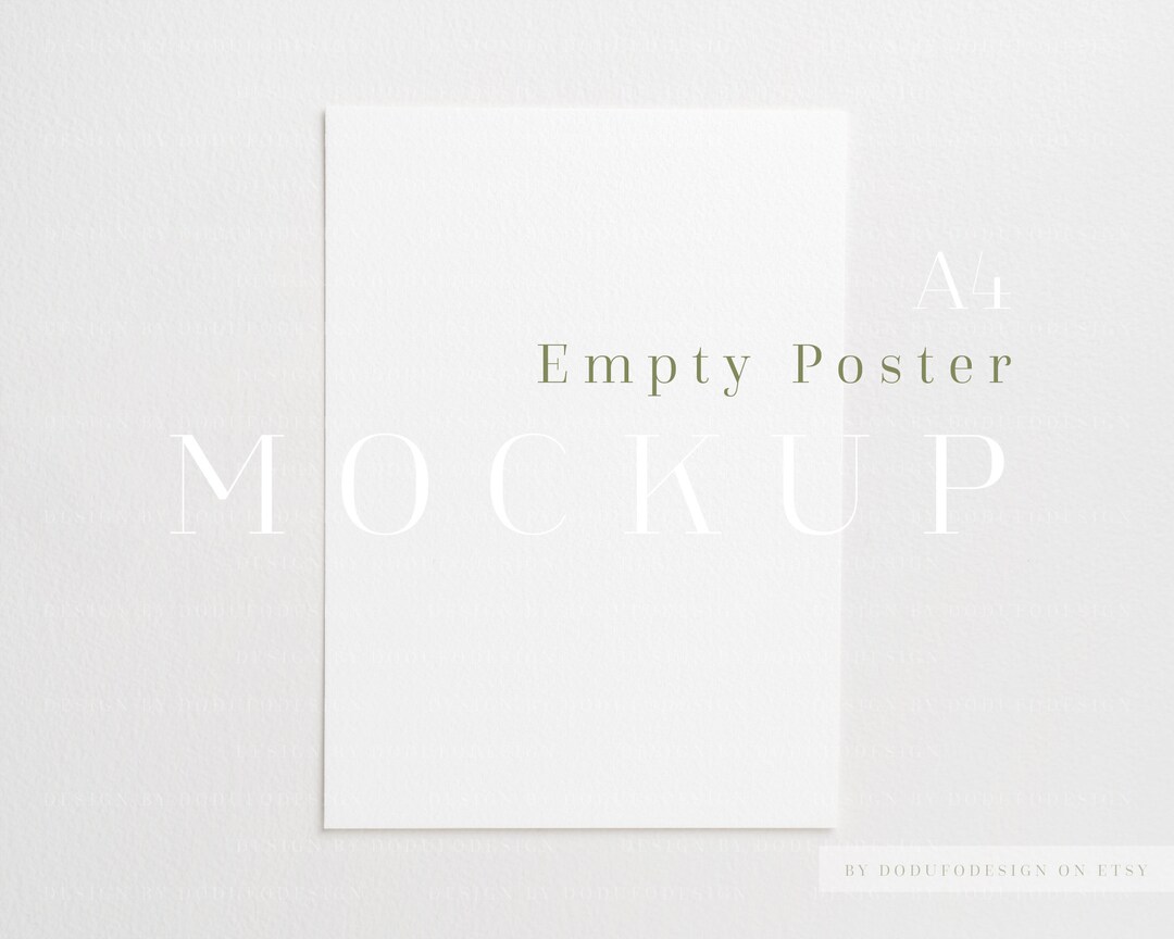 A4 Poster Mockup, Minimalist Neutral Wall Art (digital Download) - Etsy