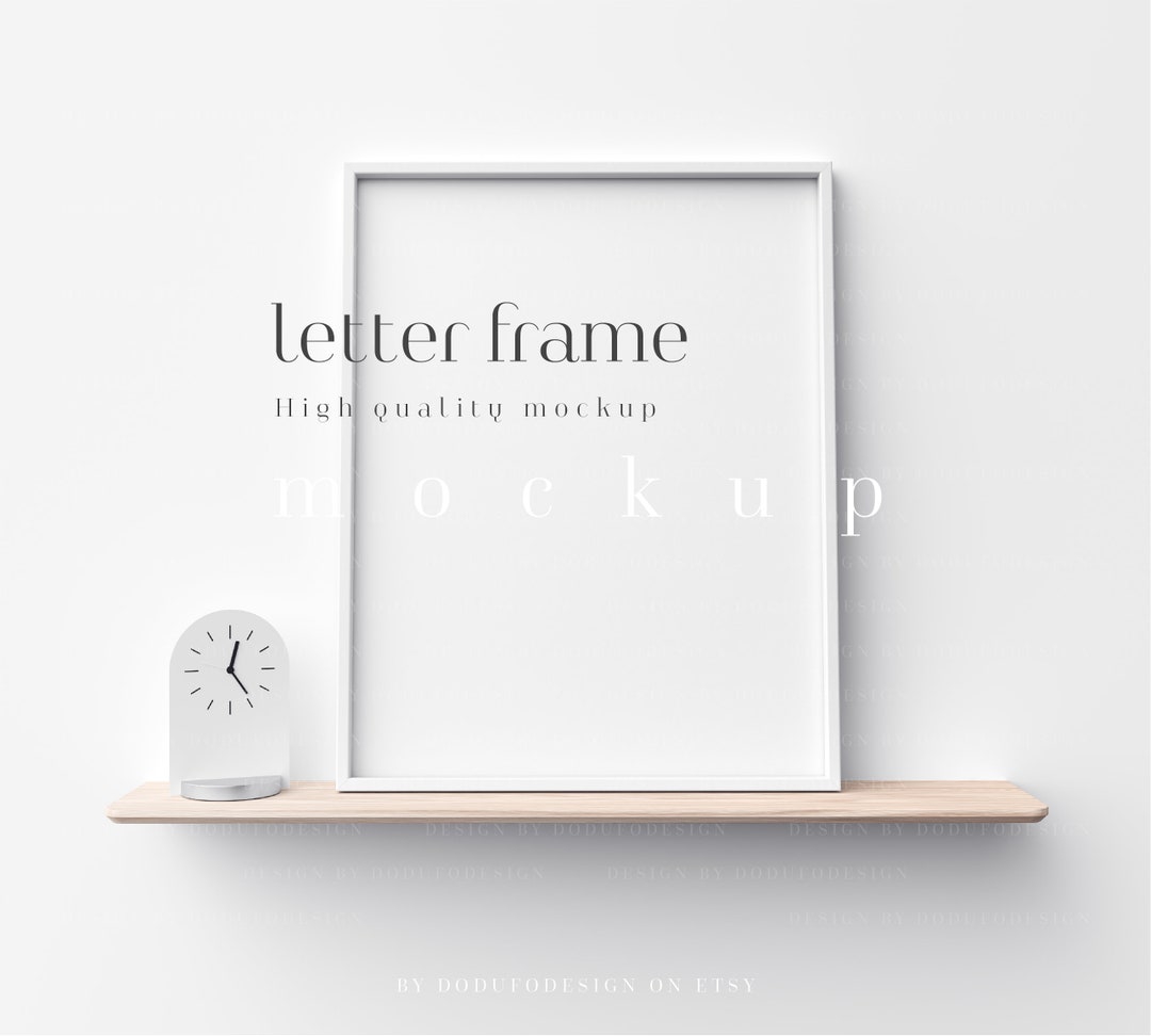 Letter Size Blank Photo Frame Mockup, Modern Poster Mockup, Minimalist ...