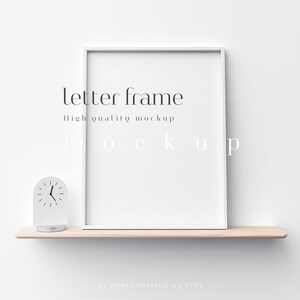 Letter Size Blank Photo Frame Mockup, Modern Poster Mockup, Minimalist ...