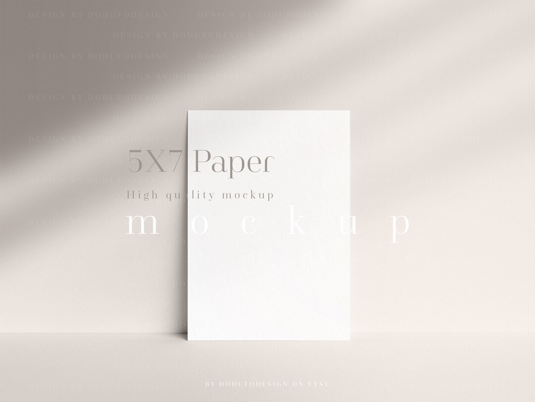 5x7 Paper Mockup, Modern Neutral PSD Template (digital Download) - Etsy