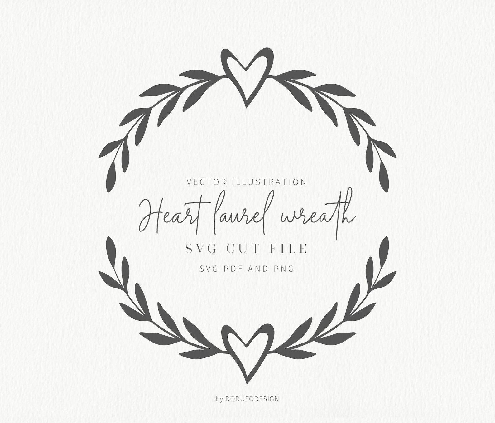 Herz LorbeerKranz Herz Zweig Kranz SVG Plotterdatei Herz - Etsy.de