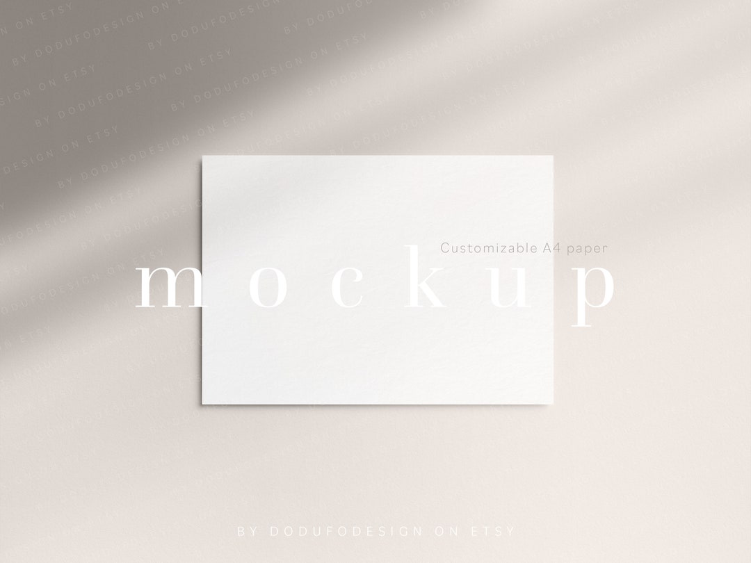 A4 Paper Mockup, Modern Neutral Photo Template (PSD) - Etsy