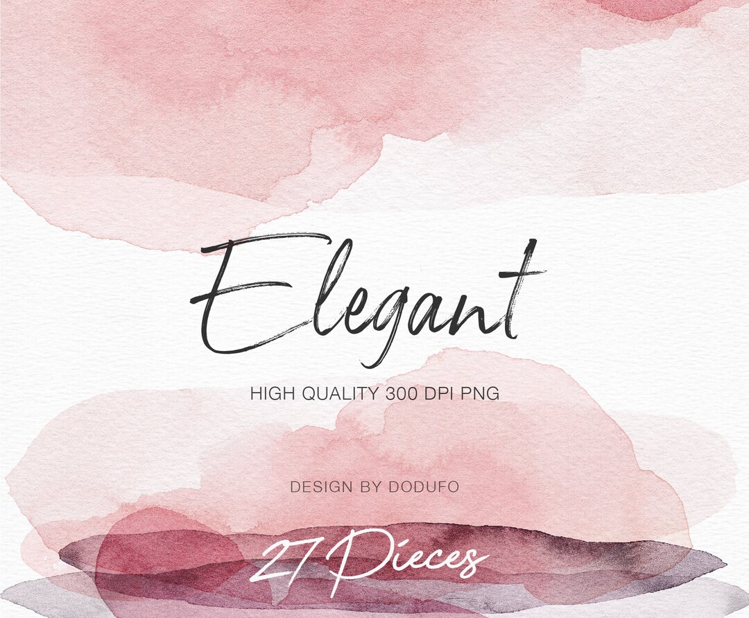 27 Watercolor Shapes - Clipart Splashes - Watercolor Backgrounds ...