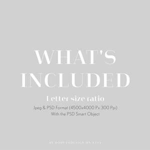 Letter Size Blank Photo Frame Mockup, Modern Poster Mockup, Minimalist ...