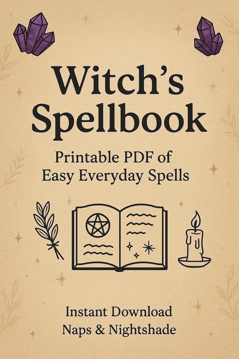 Witch’s Spellbook PDF | Cozy Witchcraft Spells | Instant Download ...