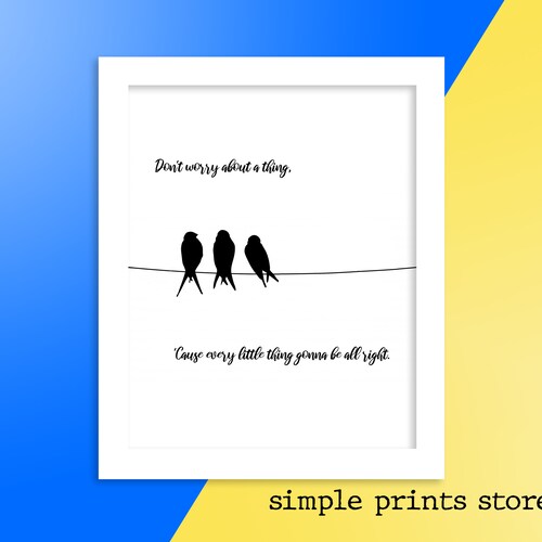 Three Little Birds DOWNLOADABLE Instant Download Print - Etsy