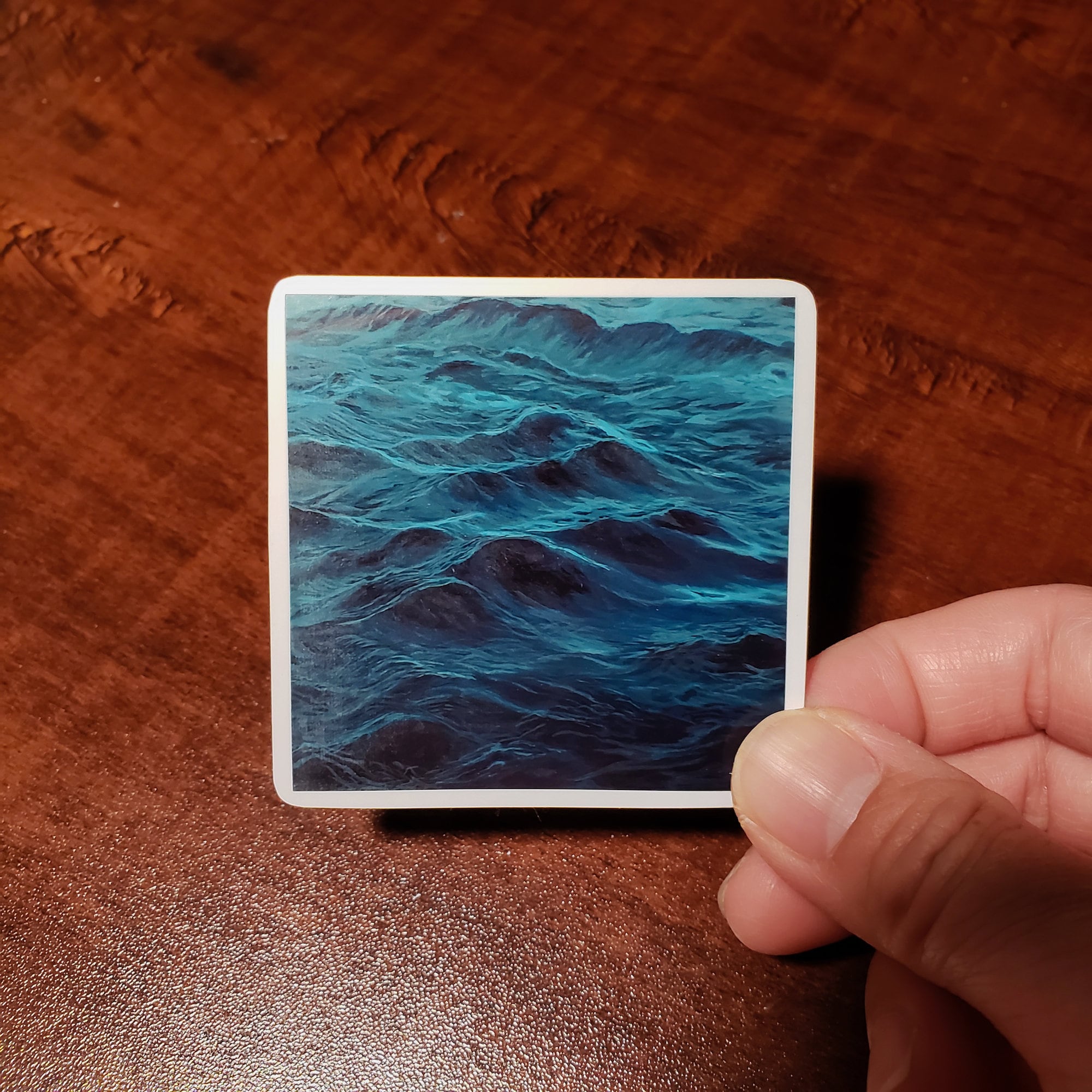 Ocean Waves Sticker, Deep Blue, Sea Waves Sticker, Deep Water Decal ...