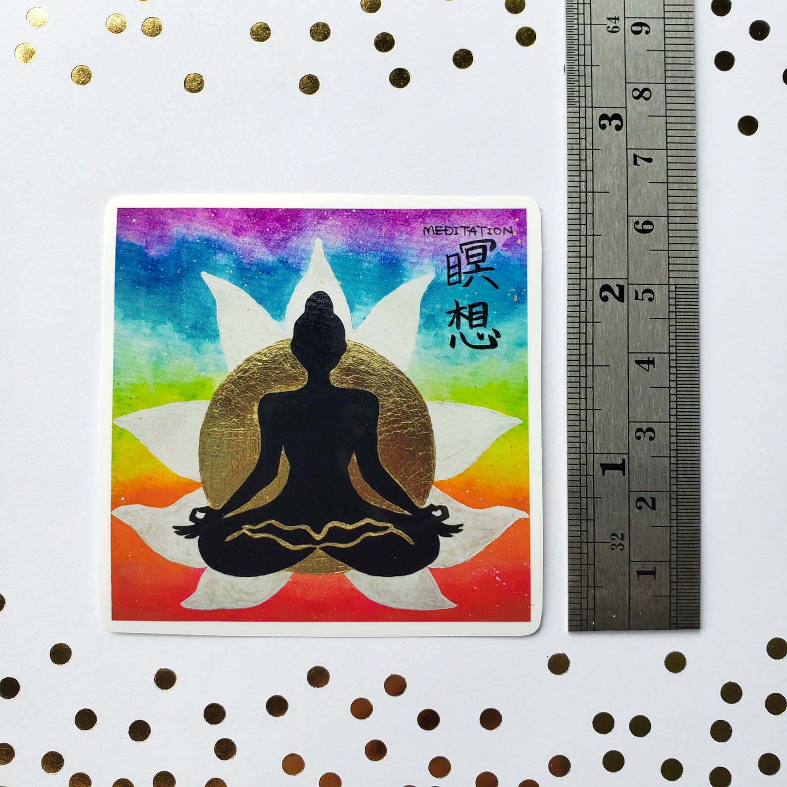 Meditation Sticker, Zen Stickers, Japanese Writing Stickers, Buddha ...