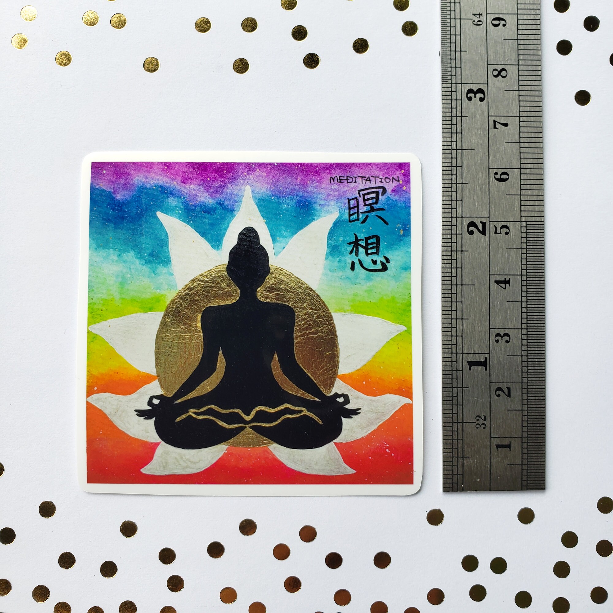 7 Chakra Meditation Sticker, Zen Art Decal - Etsy