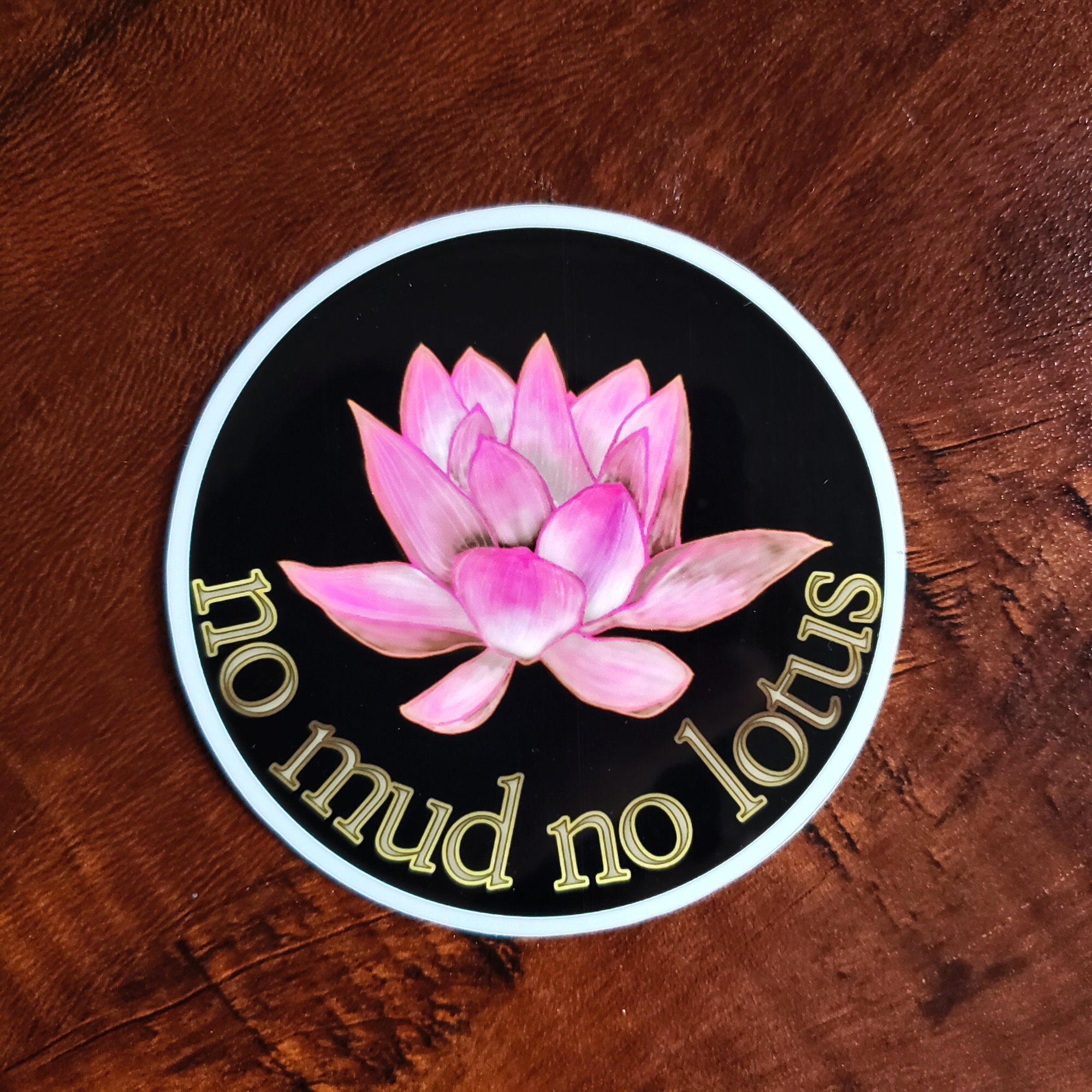 Lotus Sticker, No Mud No Lotus Sticker, Zen Art, Lotus Decals, Zen ...