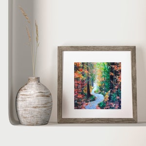 4x4 8x8 13x13 Fall Painting Art Print Autumn Scenery Art Colorful ...