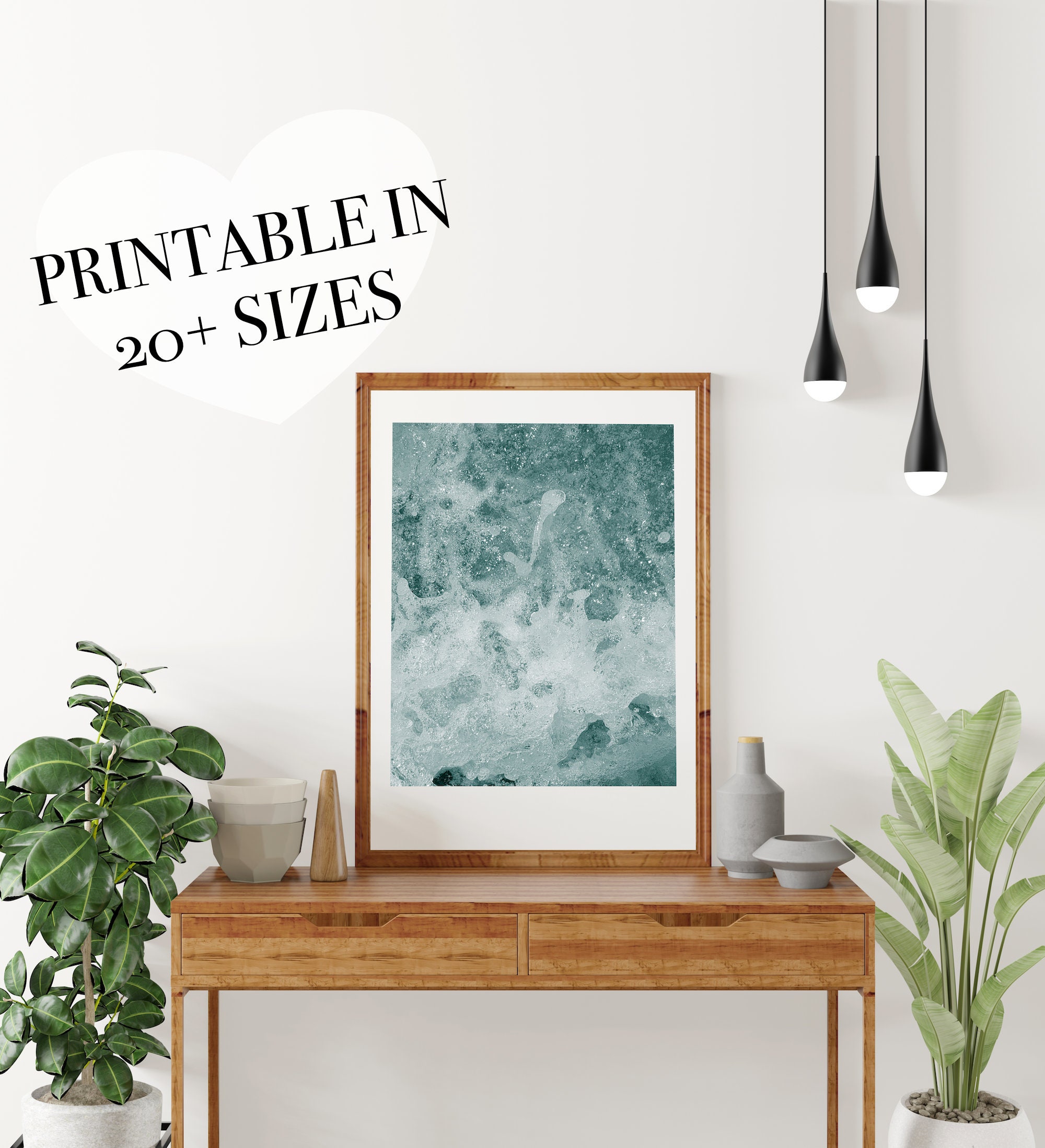 Printable Waves Art Print Instant Download Ocean Water Beach - Etsy
