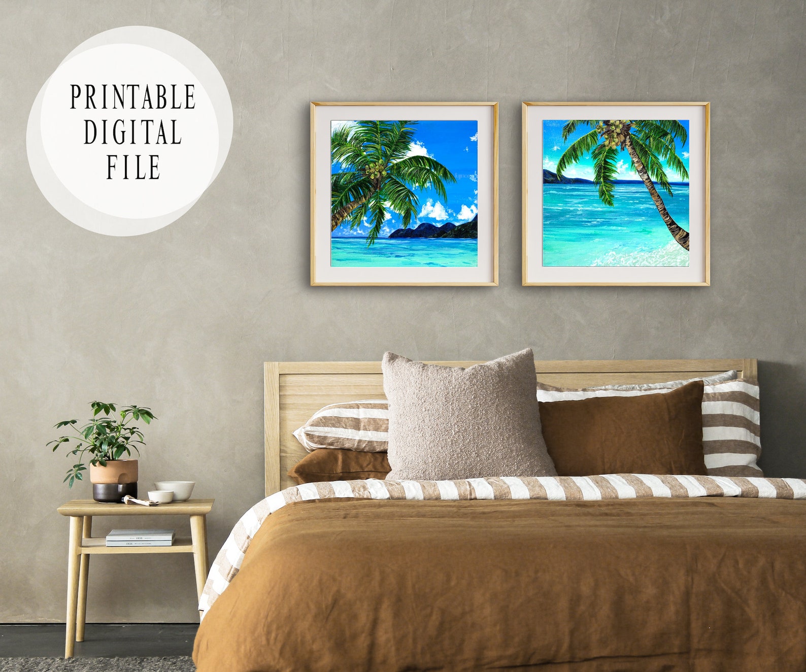 Instant Download Palm Trees Wall Decor Printable Palm Beach Art Print ...