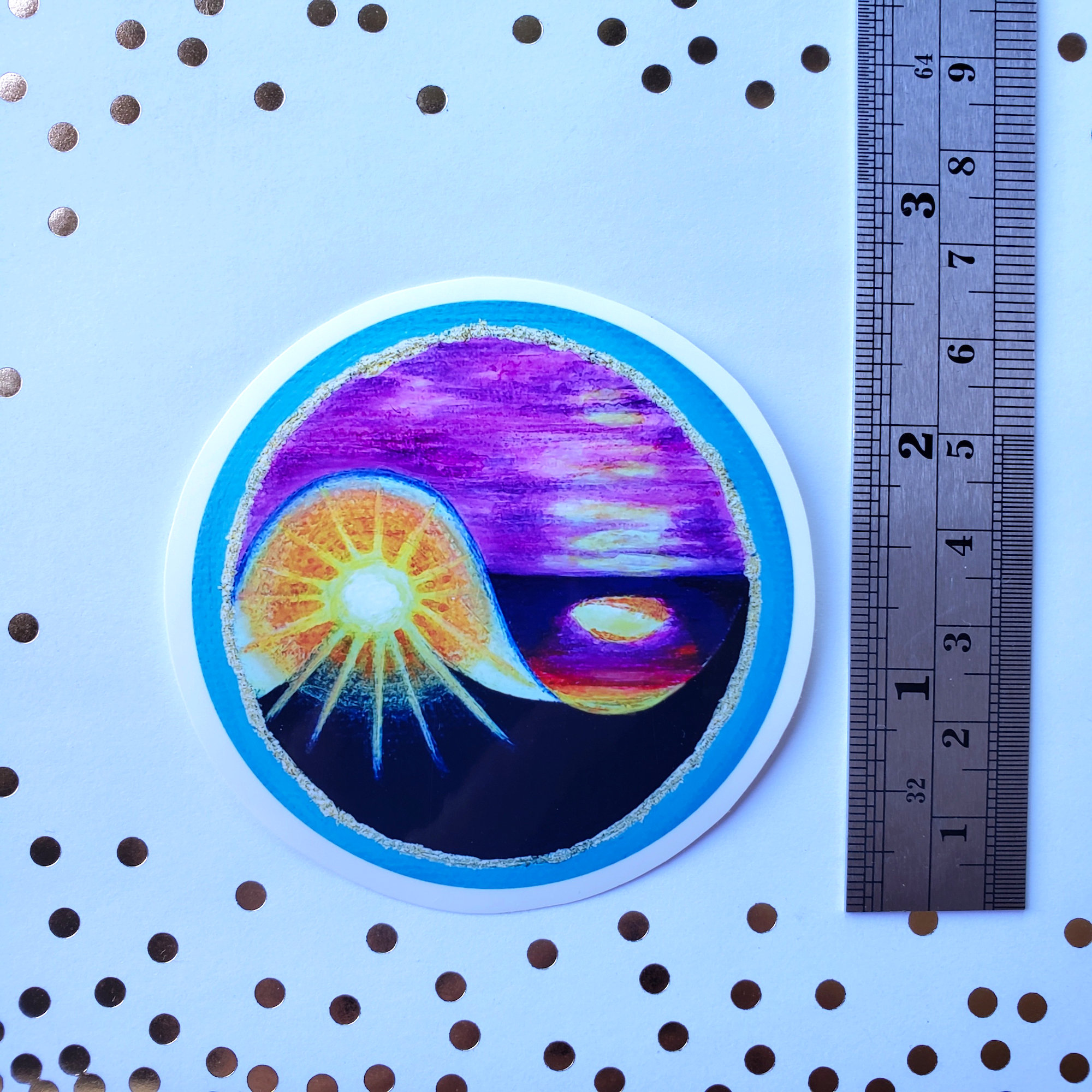 Yin Yang Sticker Yin and Yang Vinyl Decals Yinyang Art Sunrise Sticker ...