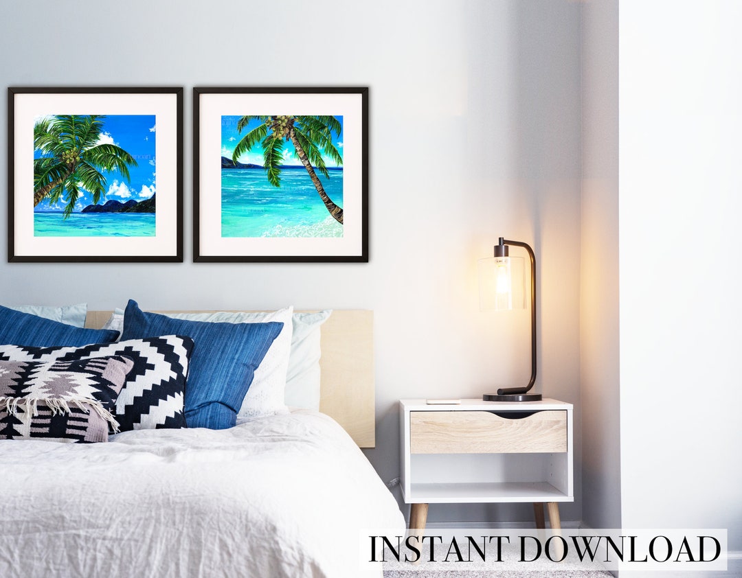 Instant Download Palm Trees Wall Decor Printable Palm Beach Art Print ...