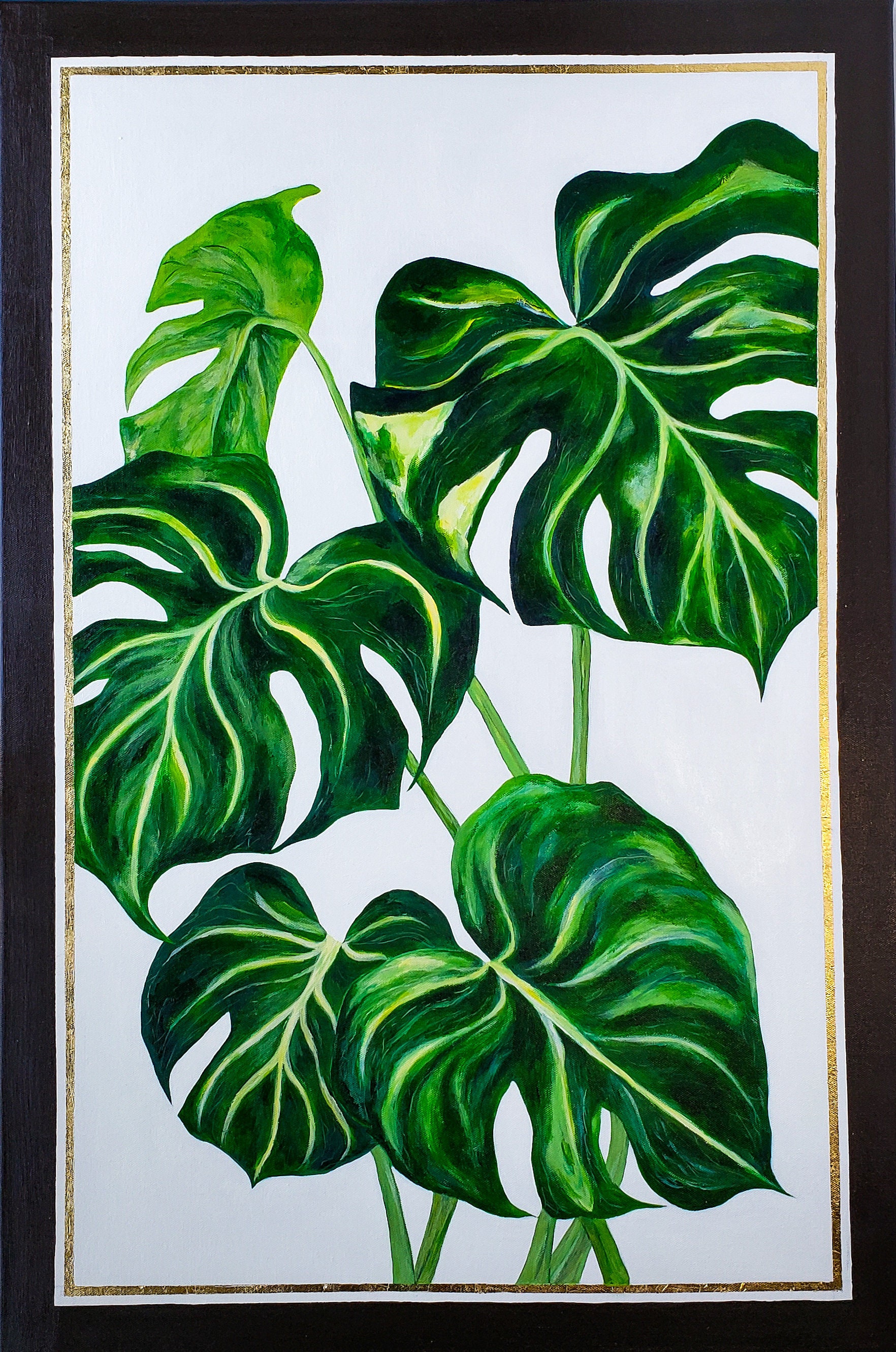 36x24 Monstera Original Painting Swiss Cheese Plant Art - Etsy