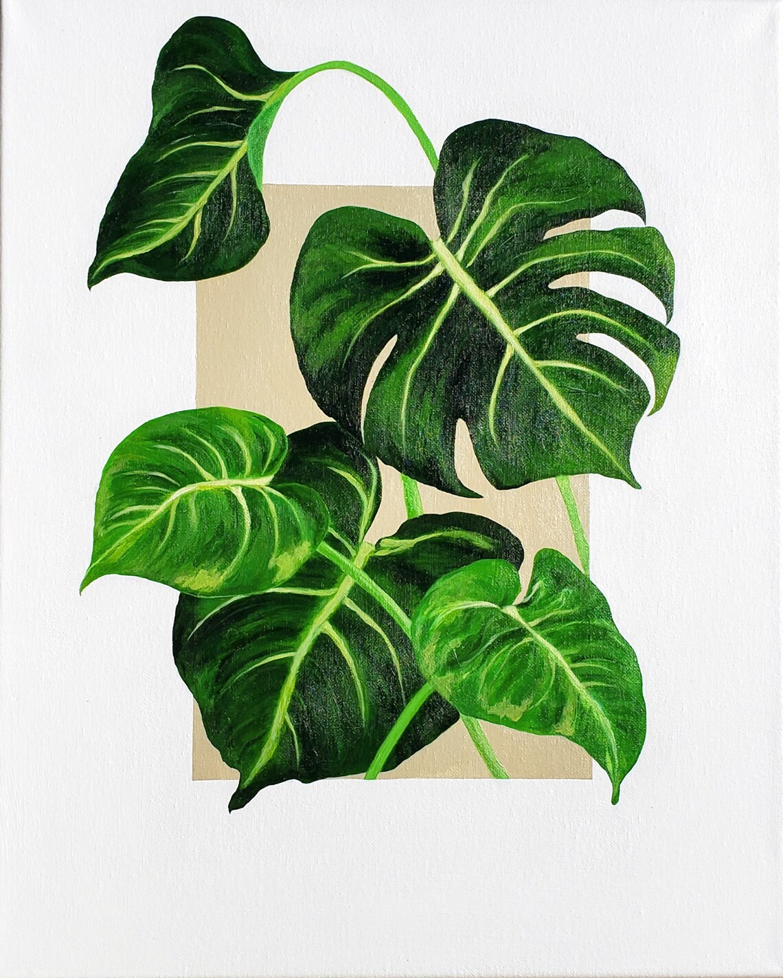16x20 Monstera Painting Original Houseplant Painting Original | Etsy