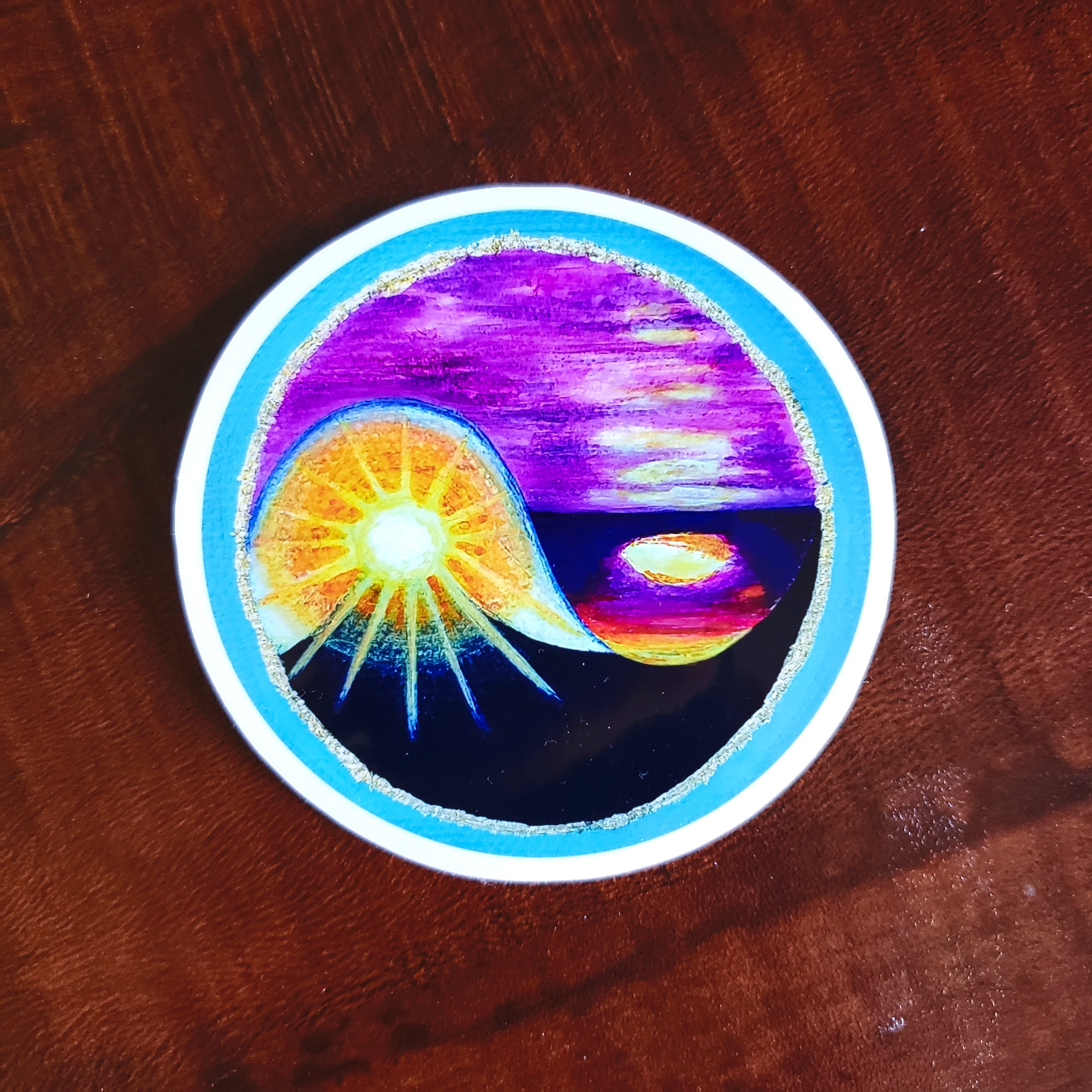 Yin Yang Sticker Yin and Yang Vinyl Decals Yinyang Art Sunrise Sticker ...