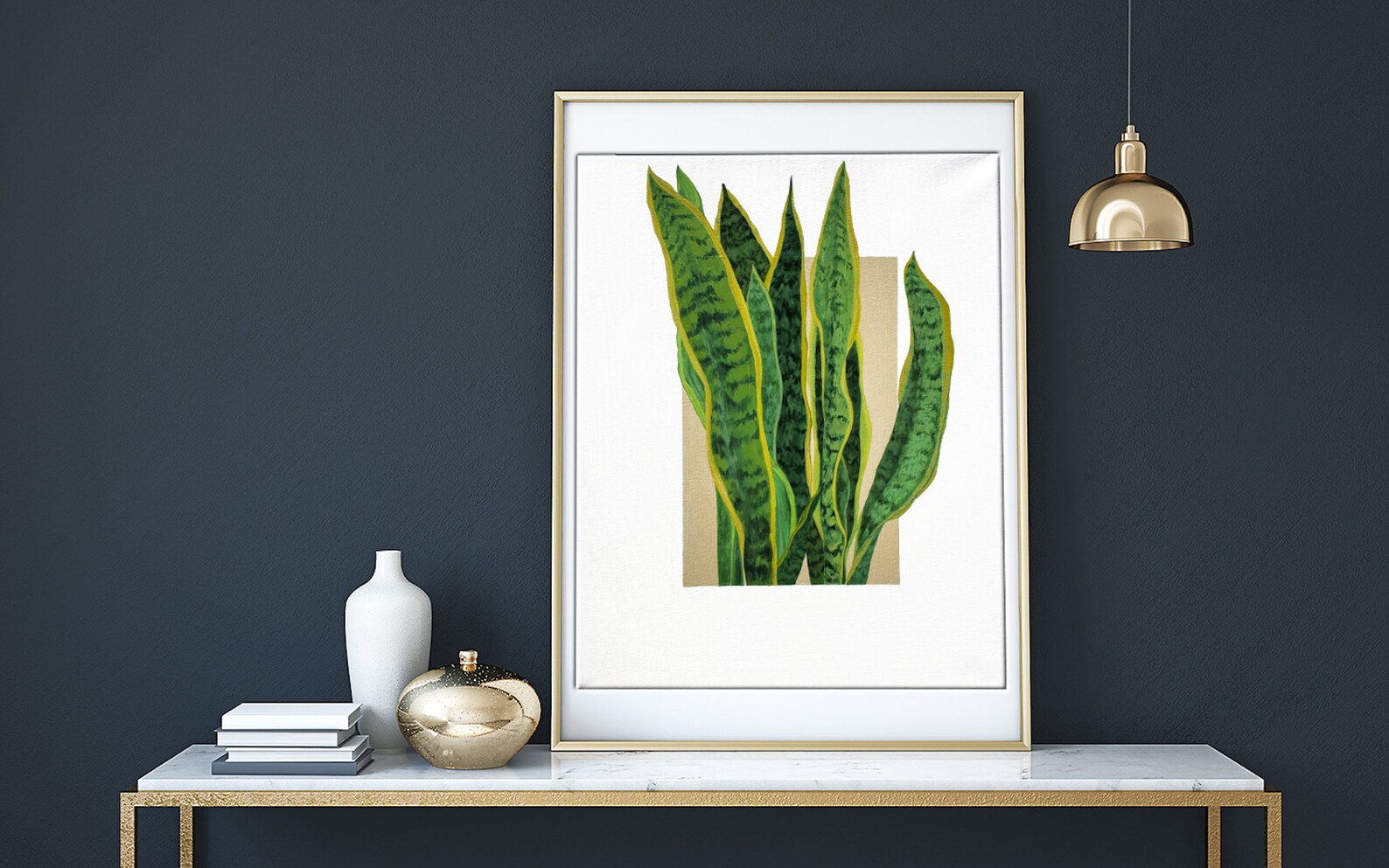 Original Snake Plant Painting, Acrylic on Canvas, Minimalist Art - Etsy