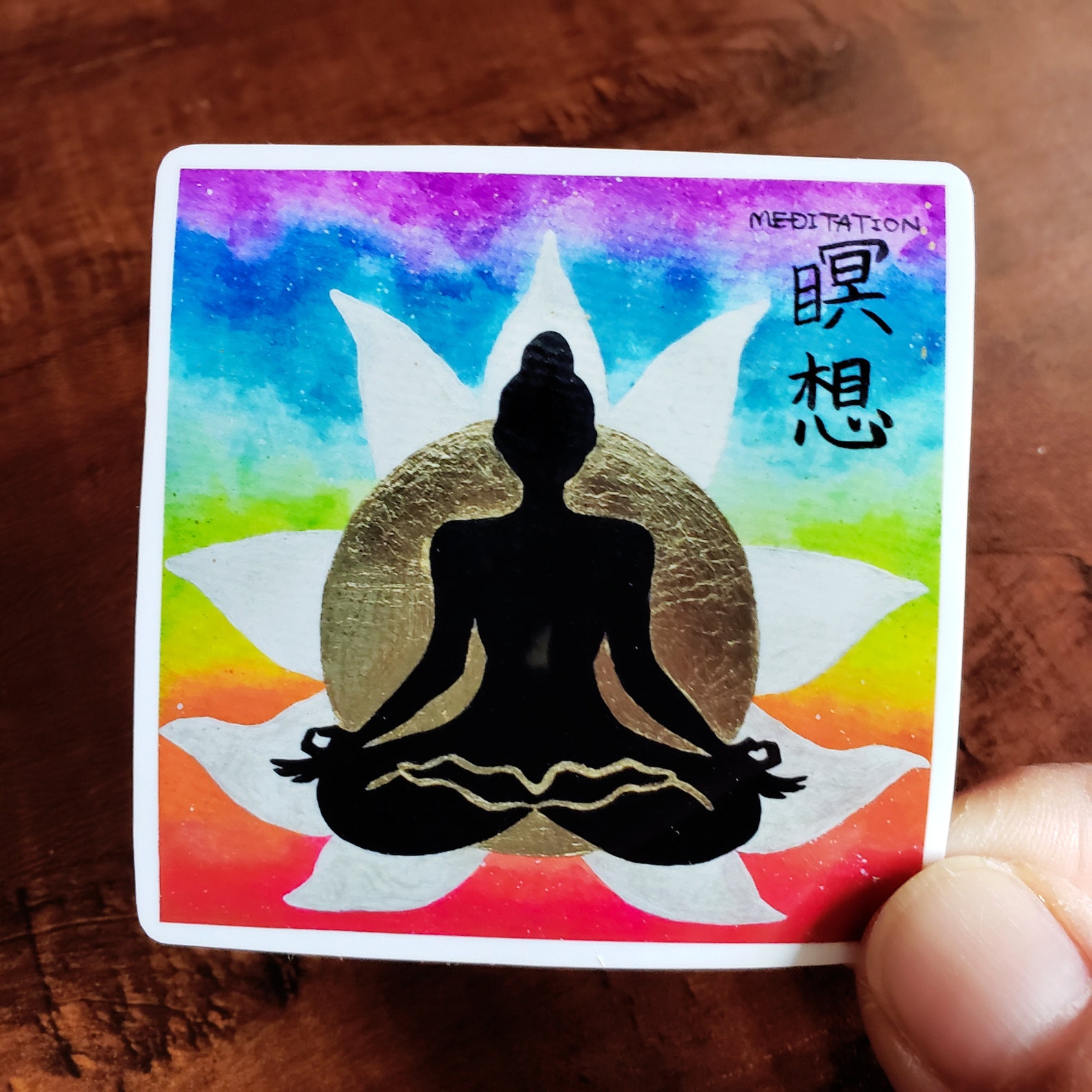 Meditation Sticker, Zen Stickers, Japanese Writing Stickers, Buddha ...