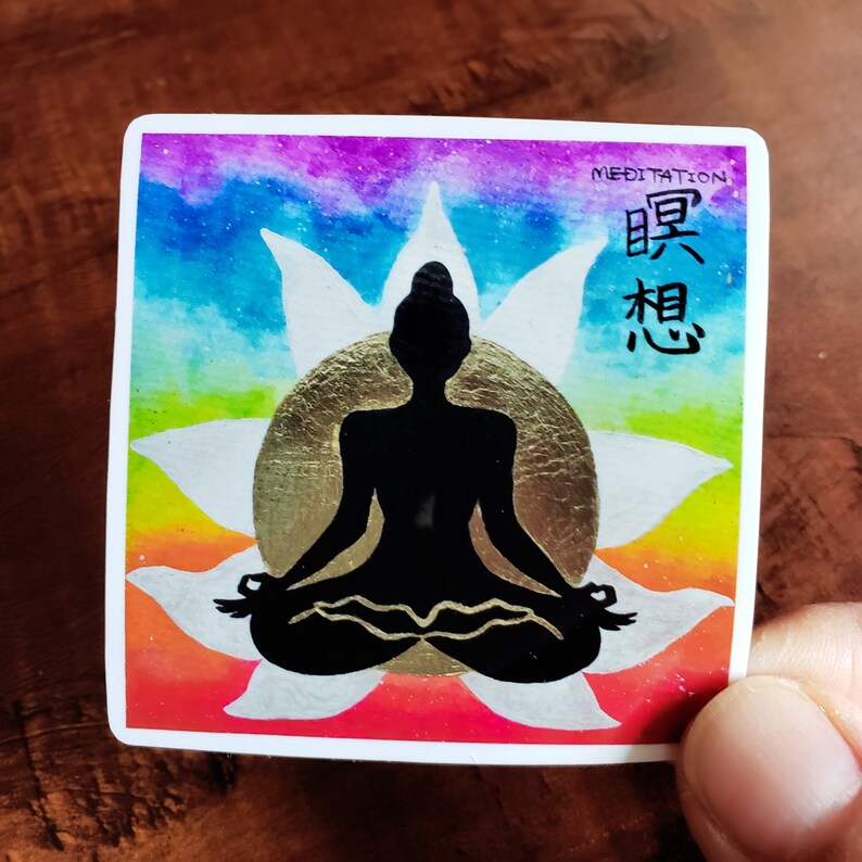 7 Chakra Meditation Sticker, Zen Art Decal - Etsy