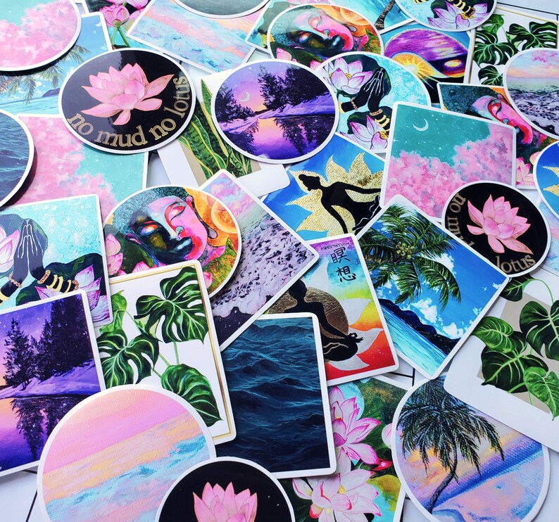 Sleeping Buddha Sticker Zen Vinyl Stickers Zen Art Buddha | Etsy