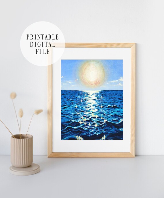 Printable Bluewater Painting Art Ocean Printables Instant - Etsy