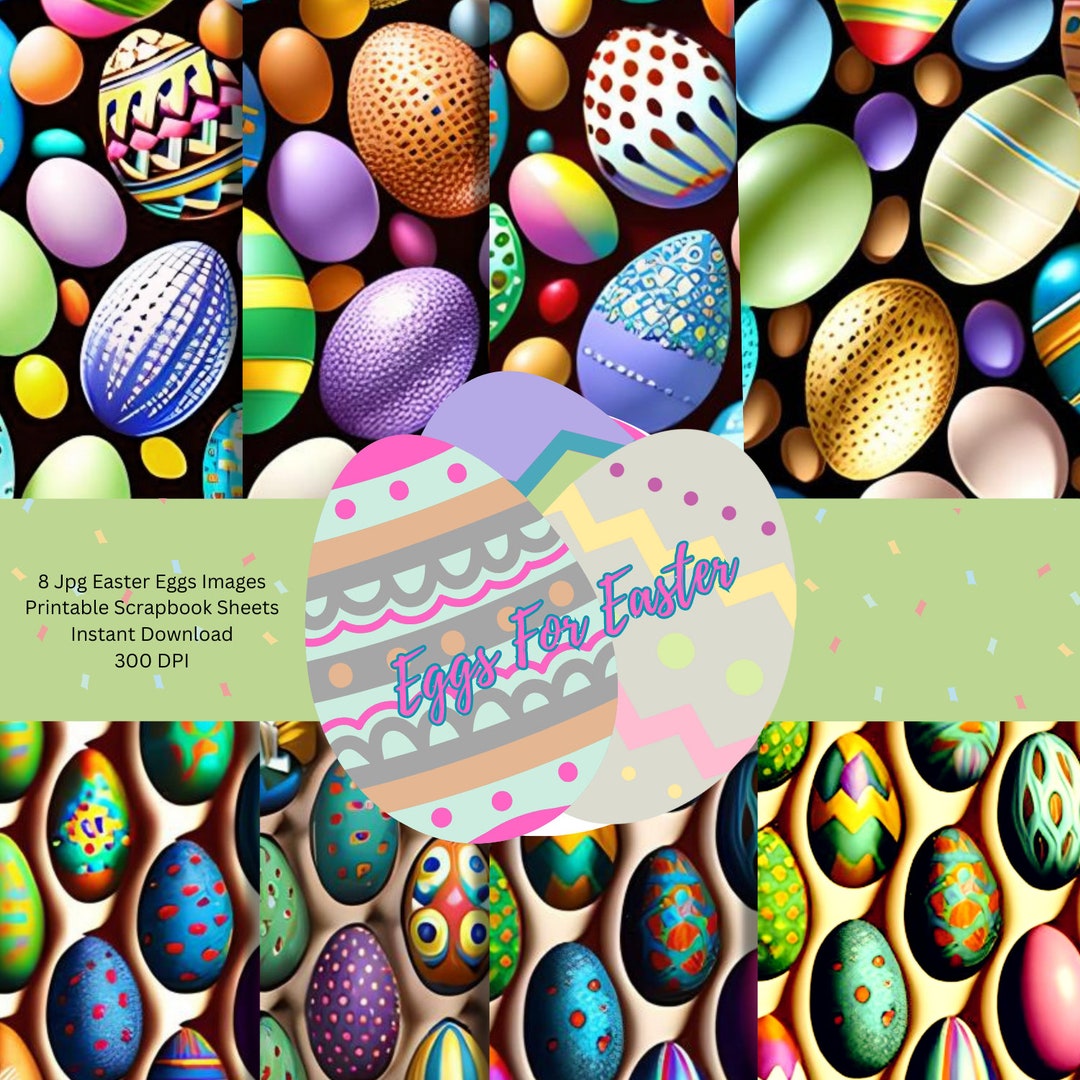 Eggs for Easter, Easter Printable Paper, Printable Easter Paper - Etsy