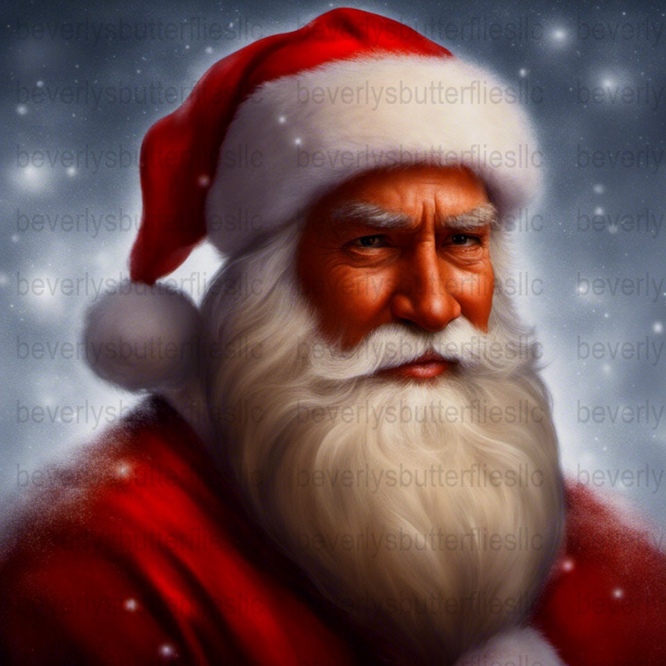 Traditional Santa Digital Ornament Png, Santa Digital Downloads, Santa ...