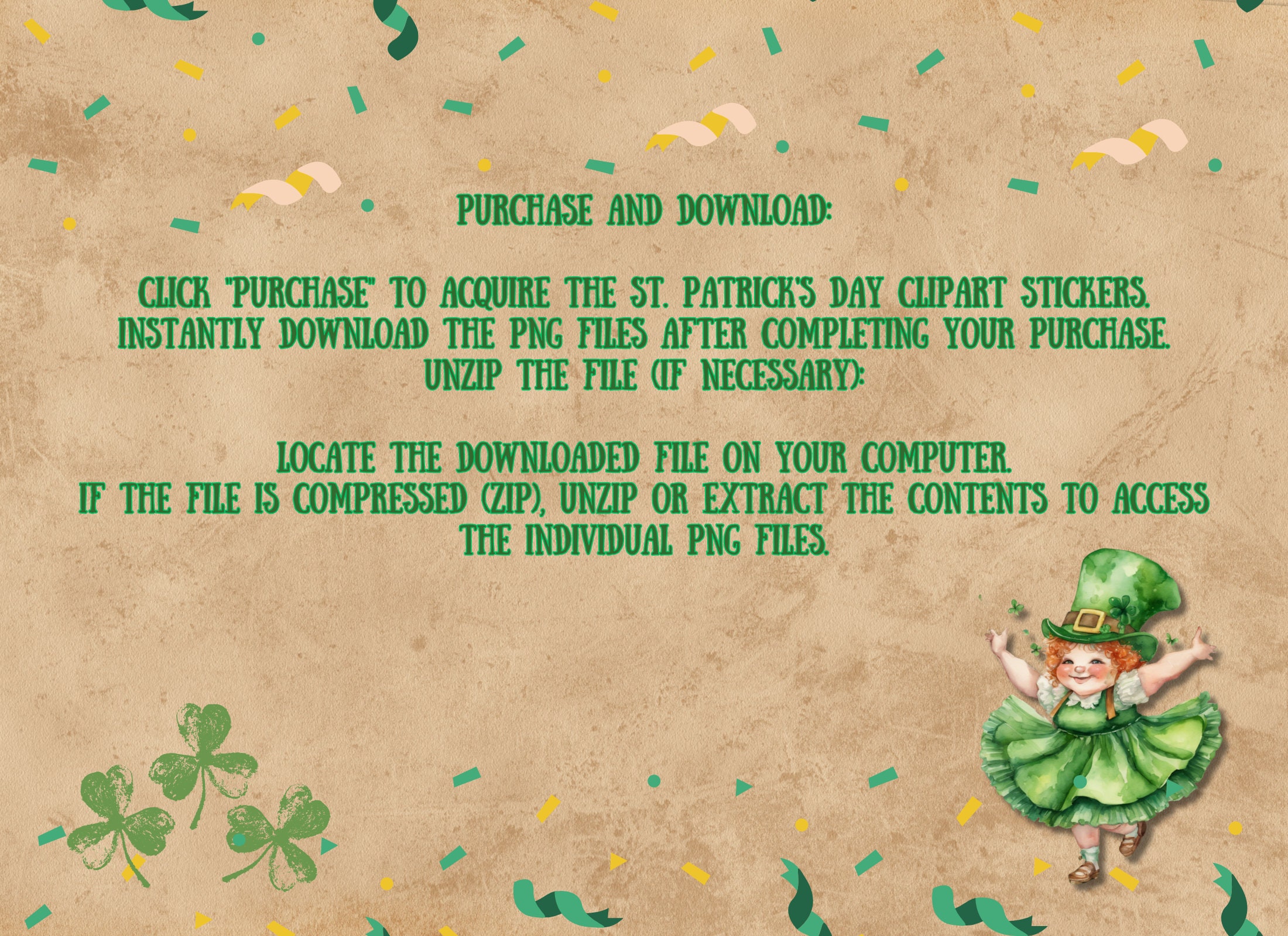 St. Patricks Day Clip Art Sticker Set, Clipart Set, St Patrick's Day ...