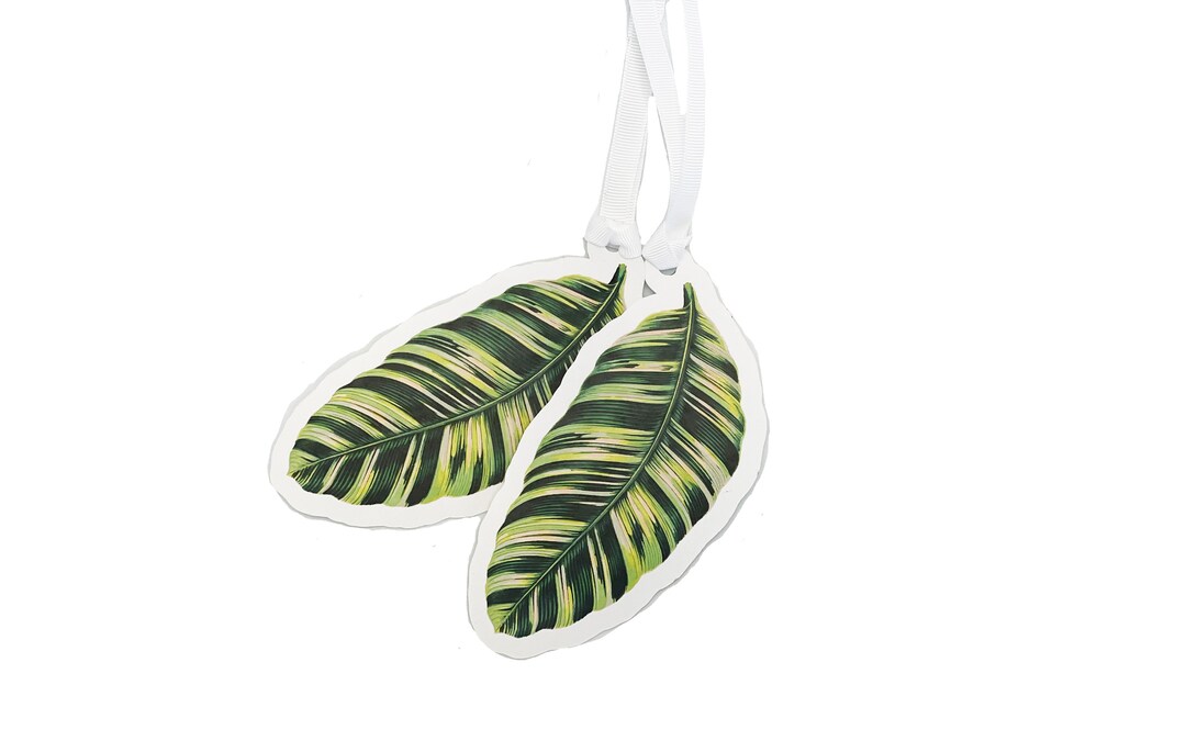 Banana Leaf Gift Tag, Banana Print Gift Tags, Hanging Gift Tags ...
